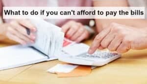 Let's talk about what happens when you can't afford to pay the bills ...