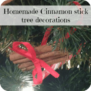 Homemade Cinnamon stick tree decorations.... | The Diary of a Frugal Family