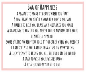 An amazing homemade gift - Happiness in a bag {With a free printable ...