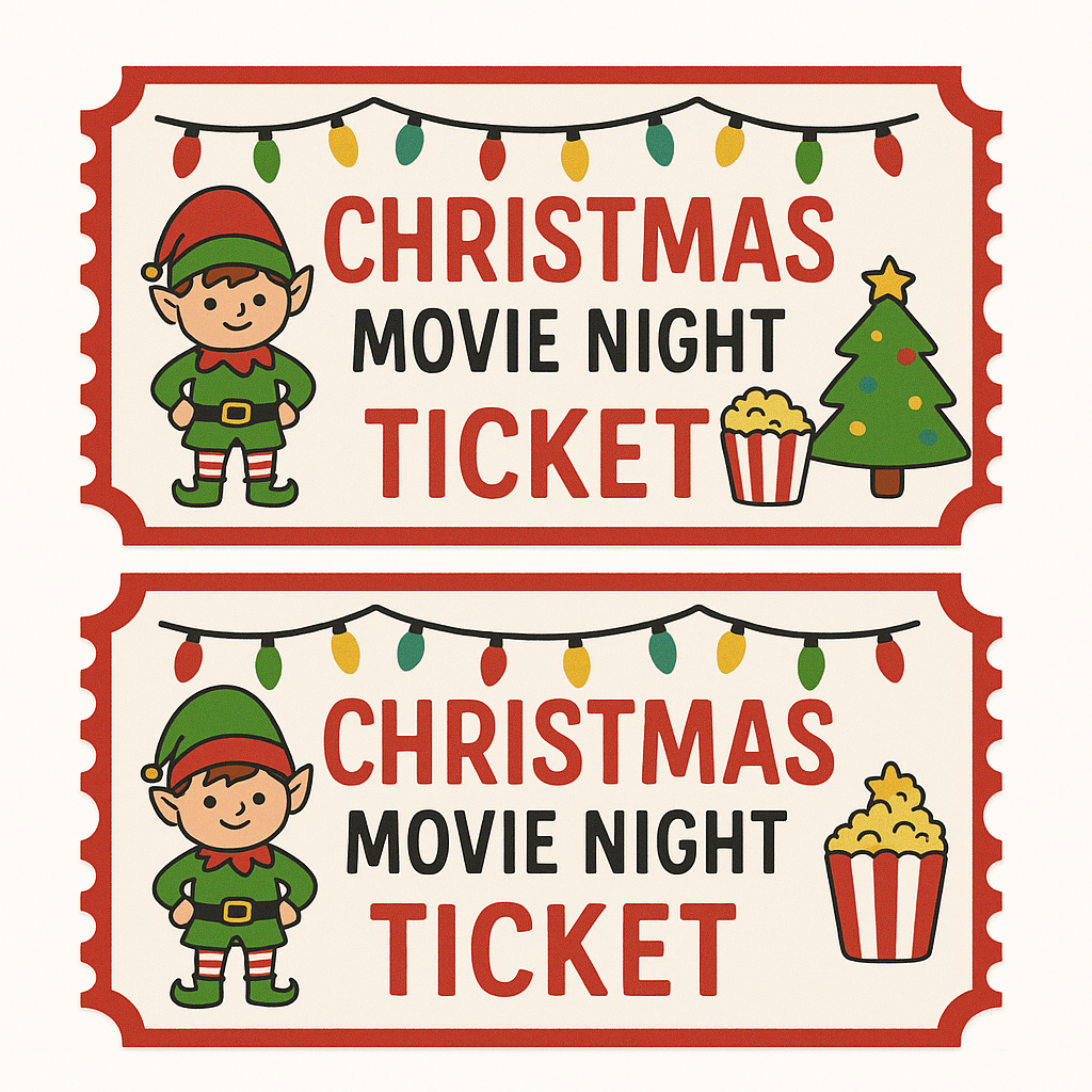 Christmas Movie Night {Free Printables}.... | The Diary of a Frugal Family