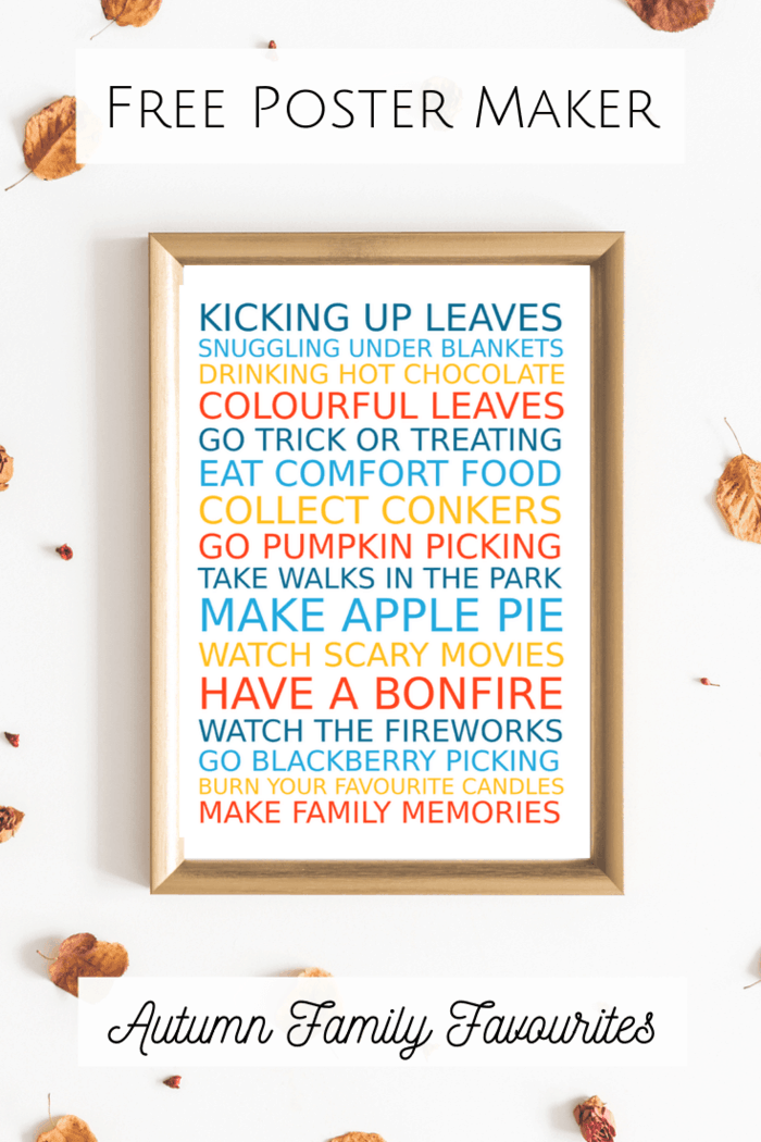 Make a Free Personalised Autumn Family Favourites Poster.... | The ...
