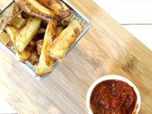 Perfect Slimming World chips with homemade chunky tomato ketchup ...